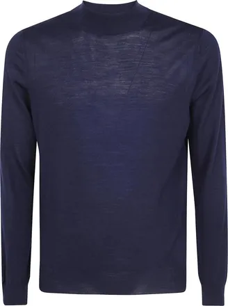 Gran Sasso Homme, Pulls, Bleu, Taille: XL Col roul&eacute;s