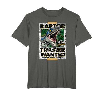 Jurassic Park Raptor Trainer Wanted Distressed Poster T-Shirt