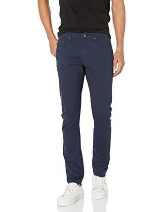 Amazon Essentials Pantalon en Sergé Stretch 5 Poches Coupe Skinny Homme, Bleu Marine, 33W / 30L