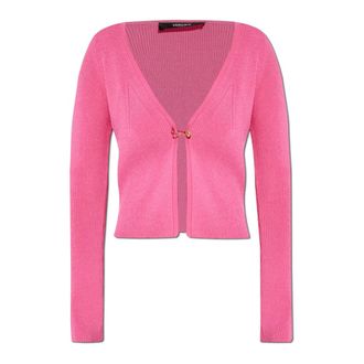 Versace Cardigan mit Sicherheitsnadelverschluss - - Knitwear - Damen - Rosa - S