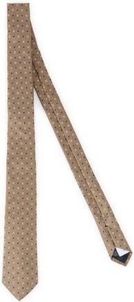 Au Printemps Paris Cravate motif fleuri en soie