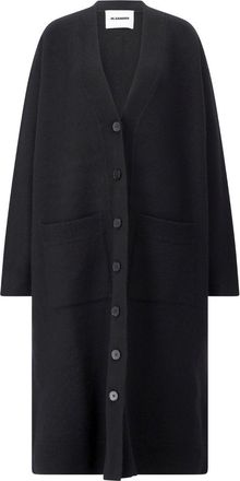 Jil Sander Lange Strickjacke aus Wolle