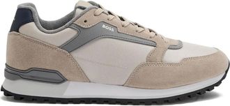 BOSS baskets à empiècements en daim - Tons neutres