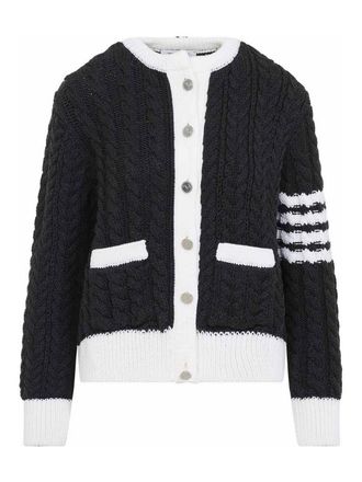 Thom Browne Cardigan - Gris Fonc&eacute;