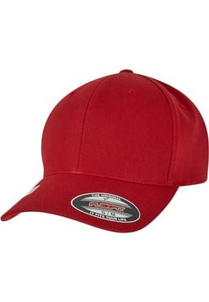 Flexfit Wooly Combed Waterrepellent, Casquette de Baseball Mixte, Red