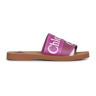 Chlo&eacute; Femme, Chaussures, Multicolore, Taille: 38 EU Sandales slip-on avec logo brod&eacute;