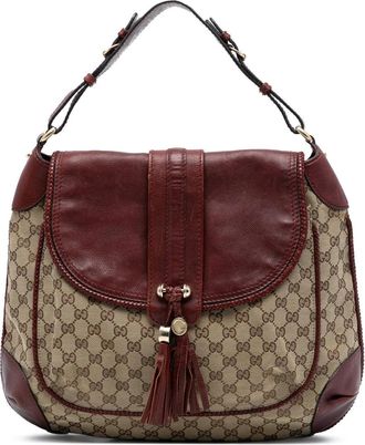 Gucci Hobo Bags - GG Canvas Marrakech Shoulder Bag - Gr. unisize - in Braun - f&uuml;r Damen