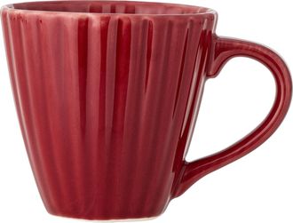 Bloomingville Latina Becher, Steingut, D8,5xH8,5 cm, 220 ml (Rot)