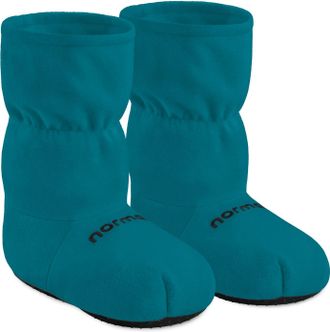 Normani K&ouml;rnerpantoffeln - Hausschuhe f&uuml;r die Mikrowelle - Hausstiefel mit Leinsamenf&uuml;llung - extra hoher Schaft Farbe Blau Gr&ouml;&szlig;e M=36/40