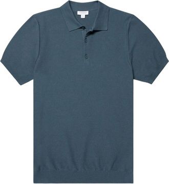 Sunspel Homme, Tops, Bleu, Taille: XL Polo &agrave; Texture Fine