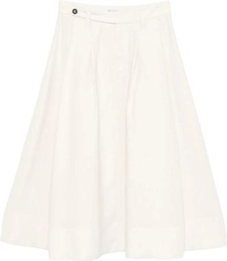 Brunello Cucinelli Femme, Jupes, Blanc, Taille: 38 FR A-line Midi Skirt