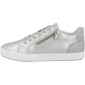 Geox Mädchen D Blomiee Sneakers, Silber, 39 EU