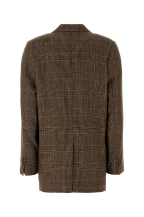 A.P.C. Womens Embroidered Wool Annie Blazer Marron Abiti Dress