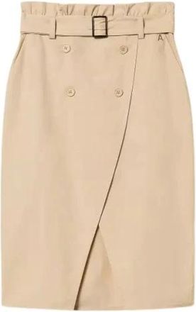 Twinset Femme, Jupes, Beige, Taille: 40 FR Jupe Longuette