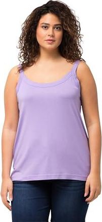 Ulla Popken Spaghetti-Top Tricot, Lilas Bleu, 52-54 Femme