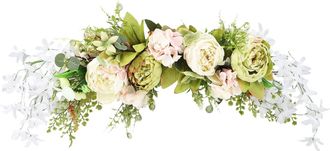 Generic K&uuml;nstliche Blumengirlande, 29,5 Zoll, Eisendraht, Hochzeitsbogen, Blume, Simuliert die Form und Textur der Natur, Wohnzimmer, Schlafzimmer, Festivals,