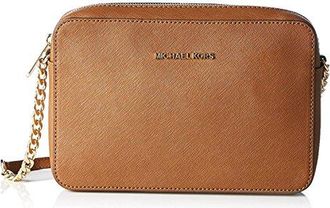 Michael Kors Grand sac à bandoulière East West Jet Set, marron, Large