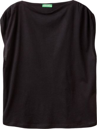 Benetton Damen 3p7xd1079 T-Shirt, Schwarz, Medium