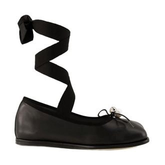 Simone Rocha Femme, Chaussures, Noir, Taille: 36 EU Ballerines avec des Liens aux Chevilles