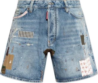 Dsquared2 Homme, Shorts, Bleu, Taille: 2XL Boxer Denim Shorts