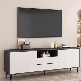 Generic TV-Schrank,TV-Ständer Mit Stauraum,Fernsehschrank,Fernseher Schrank,Moderne Medienkonsole for Wohnzimmer, Schlafzimmer 160×40×75cm(Grigio)