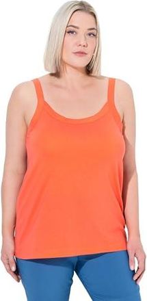 Ulla Popken Femme Grandes Tailles Top Spaghetti, Jersey Doux Rose Corail 50+ 728664510-50+