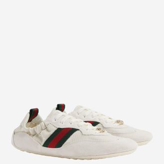 Gucci Womens Sneakers Shift White Leather Trainers
