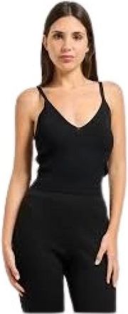 A|X Armani Exchange Femme, Tops, Noir, Taille: 36 FR Top tricot&eacute; en tissu technique