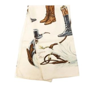 Herm&egrave;s Pre-owned Foulard A Propos De Bottes - Femme - Pre-owned - Beige - Taille: ONE Size