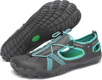 Saguaro Trekkingsandalen Damen Barfußschuhe Bequem Barfuß Sandalen Outdoor Herren Geschlossen Wandersandalen, Dunkelblau 39 EU