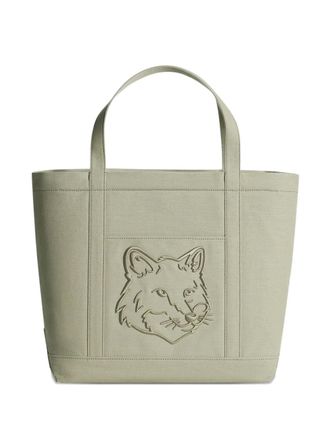 Maison Kitsuné sac cabas à motif de tête de renard - Tons neutres