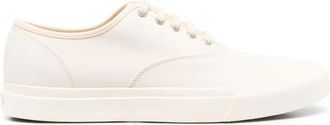 Polo Ralph Lauren Low-Top Sneaker - Minimalist Cream Canvas Sneakers - Gr. 43 (EU) - in Wei&szlig; - f&uuml;r Damen