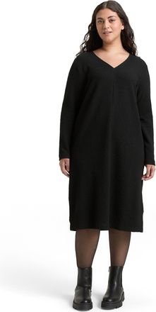 Tom Tailor Damen 1049531 Plus Size-Kleid mit Glitzer-Effekt, 14482-Deep Black, 48
