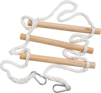 Amosfun Multifunktionale Kletterleiter Und Seil 1,5m Weiche Sprossen Tragbar Etagenbett Und Baumhausleiter F&uuml;r Kinder Studentenwohnheim Indoor Spielplatz