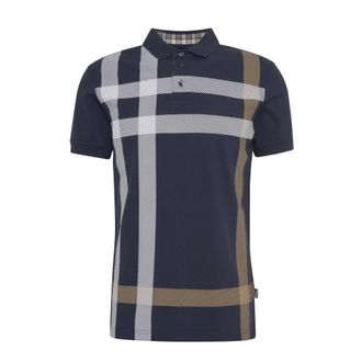 Barbour Tartan Polo Shirt Navy & Pine - - Tops - Herren - Mehrfarbig - S