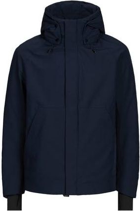 KRAKATAU Parka mit hohem Kragen und abnehmbarer Kapuze - Blau