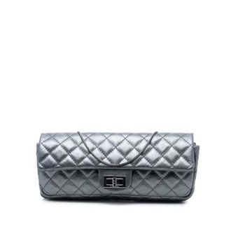 Chanel Pre-owned Leder Clutch - - Pre-owned - Damen - Grau - ONE SIZE