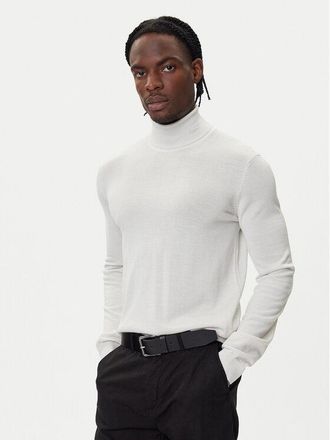 HUGO BOSS Rollkragenpullover San Thomas-M 50474174 Wei&szlig; Regular Fit
