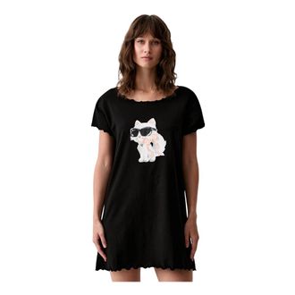 Karl Lagerfeld Ikon Nachthemd - - Dresses - Damen - Schwarzk - M