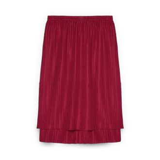 Fiorella Rubino Gerippter Jersey-Rock - - Skirts - Damen - Rot - L