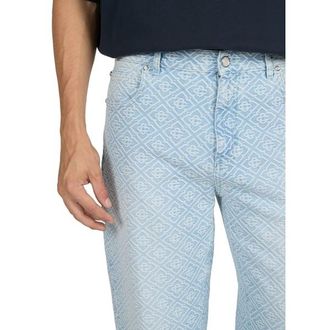 Casablanca Jean droit &agrave; jacquard monogramme en coton