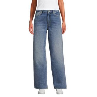Lands End Low Waist Baggy Jeans aus Baumwolle, Damen, Gr&ouml;&szlig;e:36 petite, Blau, Baumwolle, by Lands End