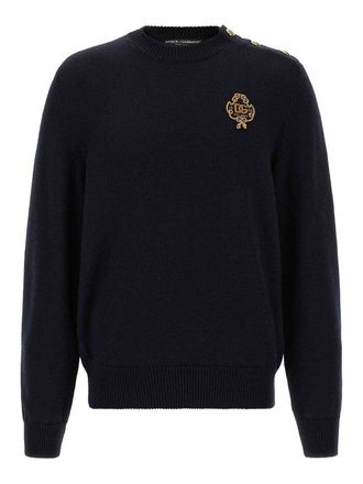 Dolce & Gabbana Langer Mantel - Blau