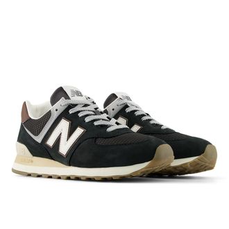 New Balance Sneaker NEW BALANCE 574, Damen, Gr. 37,5, braun, Leder, Synthetik, Textil, Schuhe Sneaker, mit Gummilaufsohle, Topseller