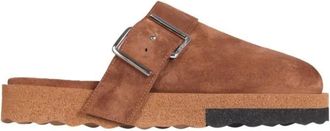 Off-white Loafer - Suede Upper Slippers With Adjustable Strap - Gr. 39 (EU) - in Braun - für Damen