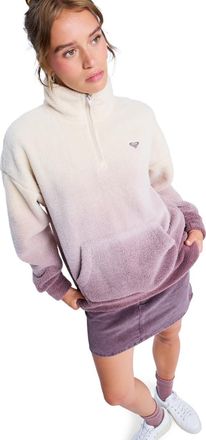 Roxy Live Out Loud - Half Zip Gradient Printed Fleece for Women - Fleece mit Rei&szlig;verschlusskragen - Frauen - XS - Rot