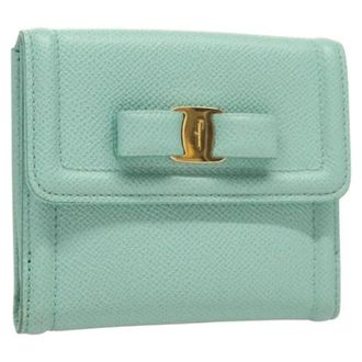 Ferragamo Pre-owned Leder Portemonnaies - - Pre-owned - Damen - Blau - ONE SIZE