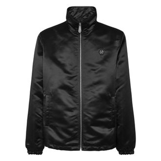 Philipp Plein Homme, Vestes, Noir, Taille: 3XL Coupe-vent satin&eacute;