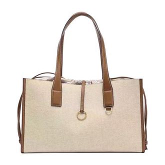 Generic Sacs fourre-tout en toile d&eacute;contract&eacute;s de grande capacit&eacute; pour femme, travail, shopping, voyage, marron, 400.00 x 250.00 x 150.00 mm