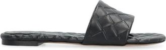 Bottega Veneta Femme, Chaussures, Noir, Taille: 35 EU Mules Ouvertes en Cuir Intrecciato